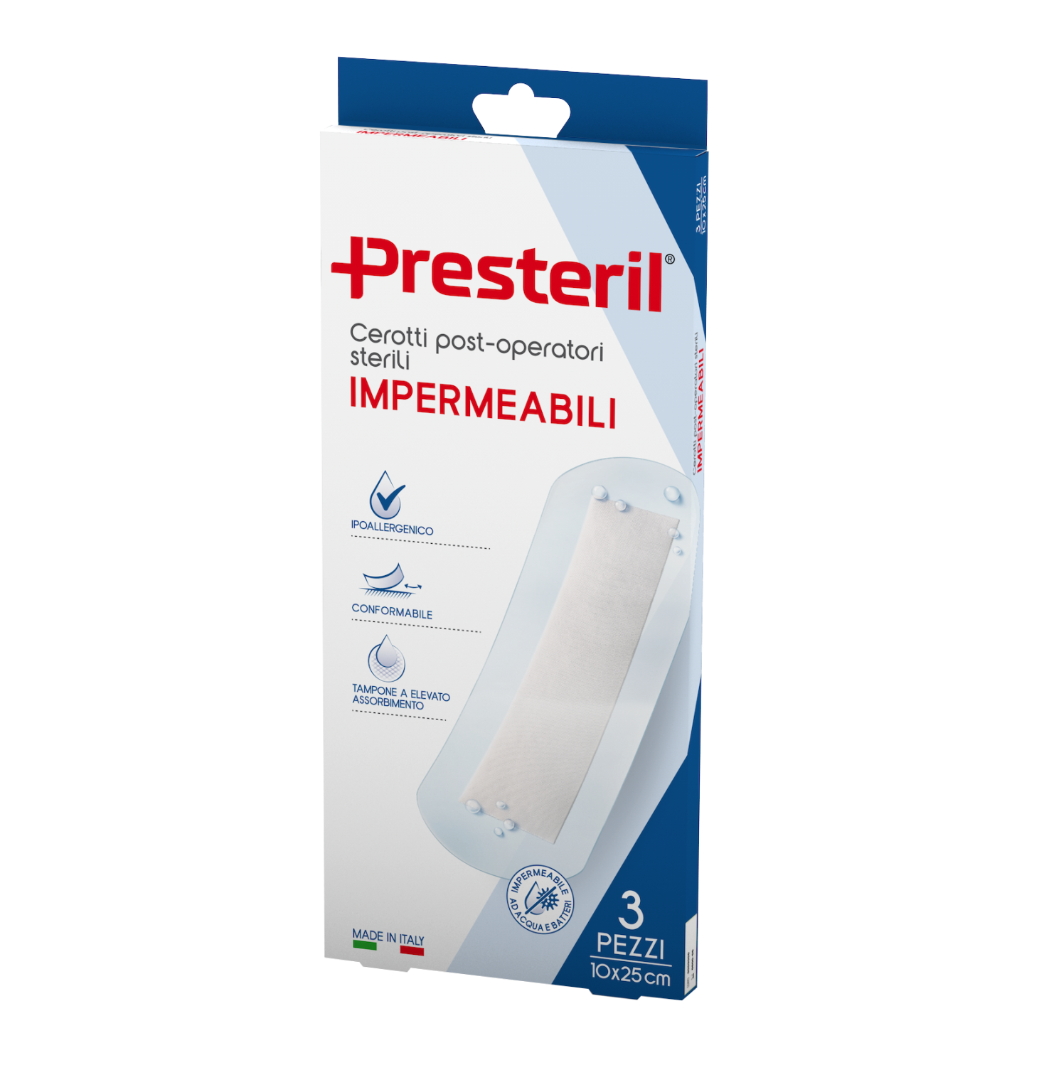 Cerotti post-operatori sterili IMPERMEABILI - Presteril